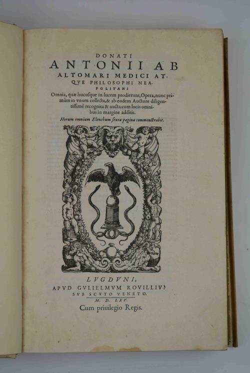 Omnia& Opera nunc primum in unum collecta& de ALTOMARE DONATO ANTONIO ...