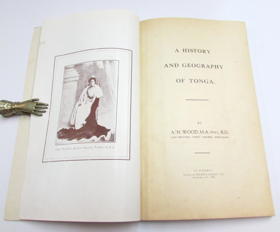 History and Geography of Tonga. by SOUTH PACIFIC). WOOD, A.H.: Soft ...