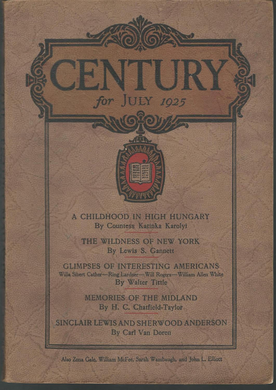 Century Magazine: Volume 110, No.3: July, 1925 by Unknown Editor: (1925 ...