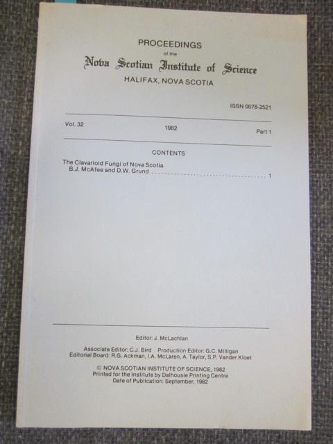 Proceedings of the Nova Scotian Institute of Science. Vol. 32, Part 1 ...