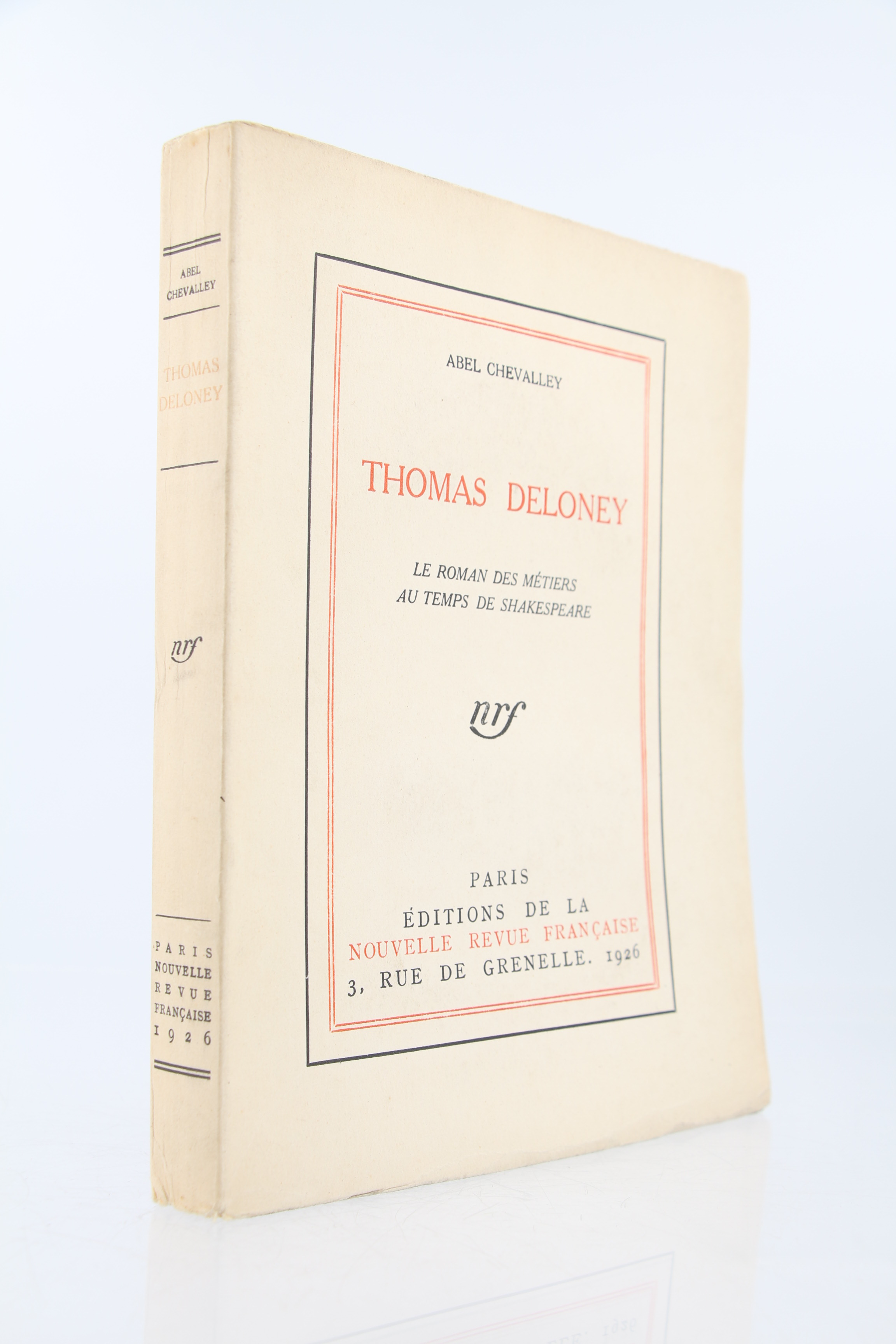 Thomas Deloney by Abel CHEVALLEY: couverture souple (1926) | Librairie ...