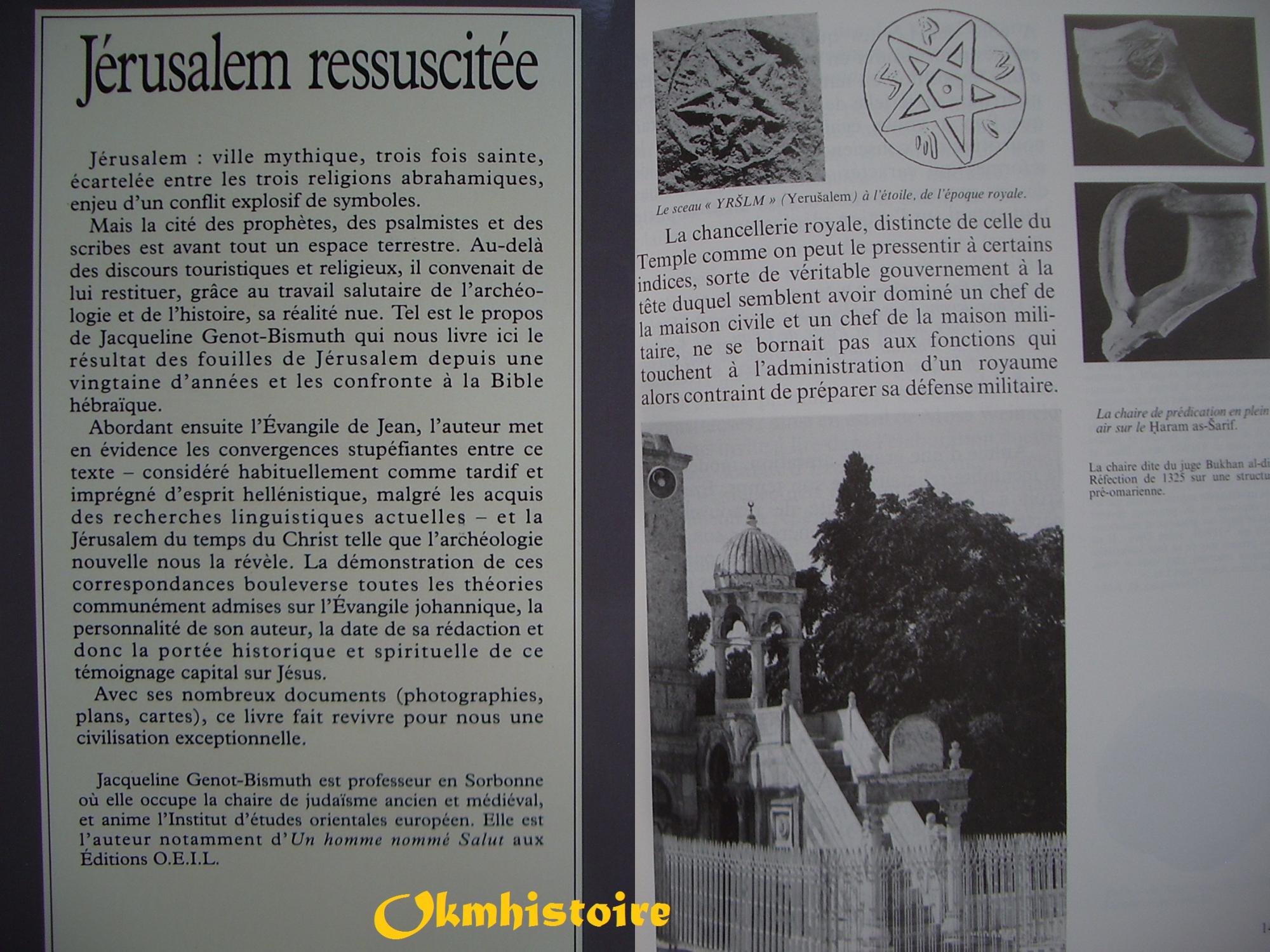 Jérusalem ressuscitée . La Bible hébraïque et l'évangile de Jean à l ...
