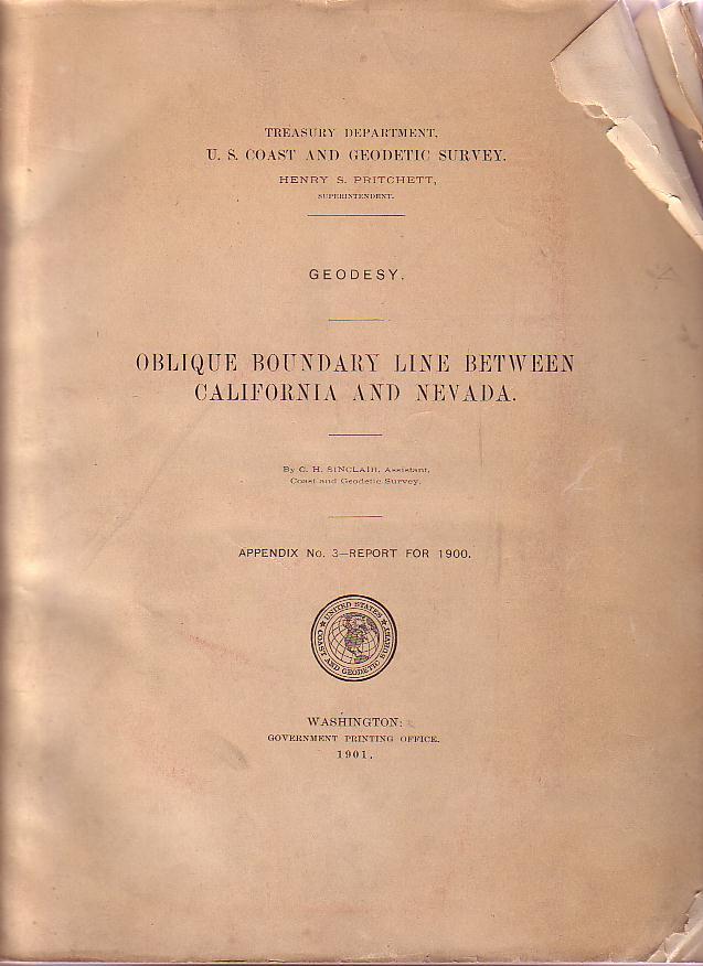 Oblique Boundary Line Between California and Nevada - Appendix No. 3 ... Oblique Boundary Line Between California and Nevada - Appendix No. 3 ...