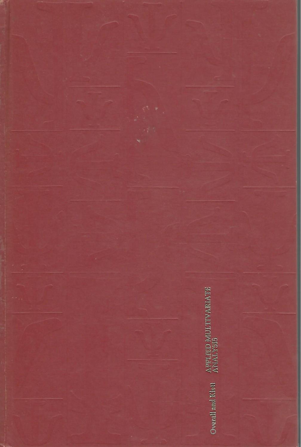 Applied Multivariate Analysis (McGraw-Hill Series in Psychology) by ...