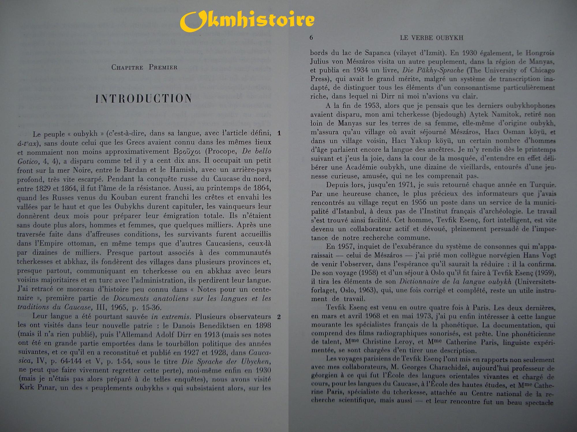 Le verbe oubykh. Études descriptives et comparatives by DUMÉZIL ...