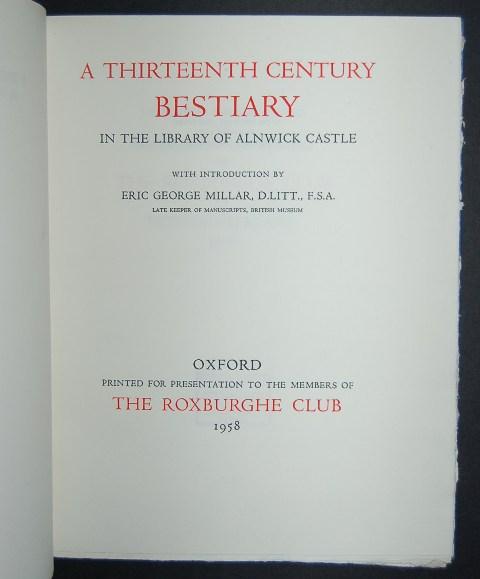 A Thirteenth Century Bestiary in the Library of Alnwick Castle. by ...
