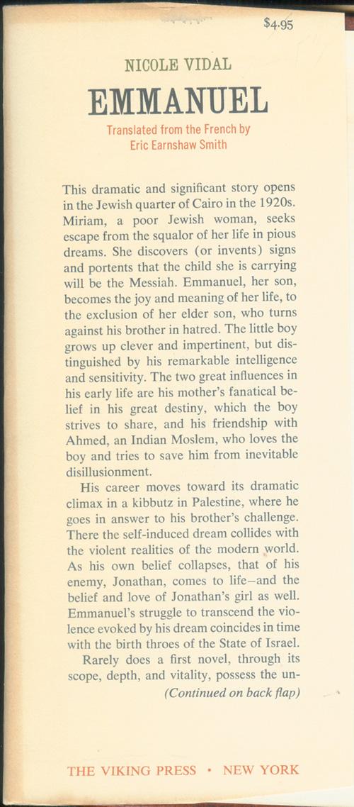 Emmanuel (originally published in France as Emmanuel, ou le livre de l ...