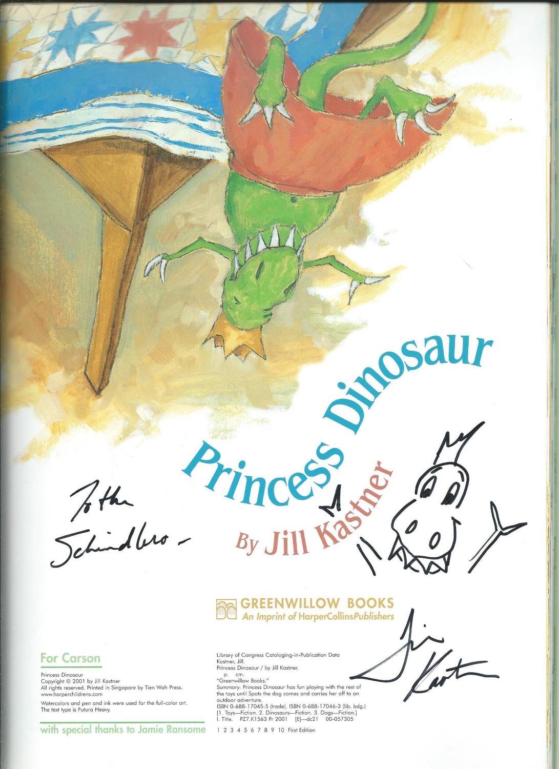 PRINCESS DINOSAUR by KASTNER, JILL: Near Fine Hardcover (2001) 1st ...