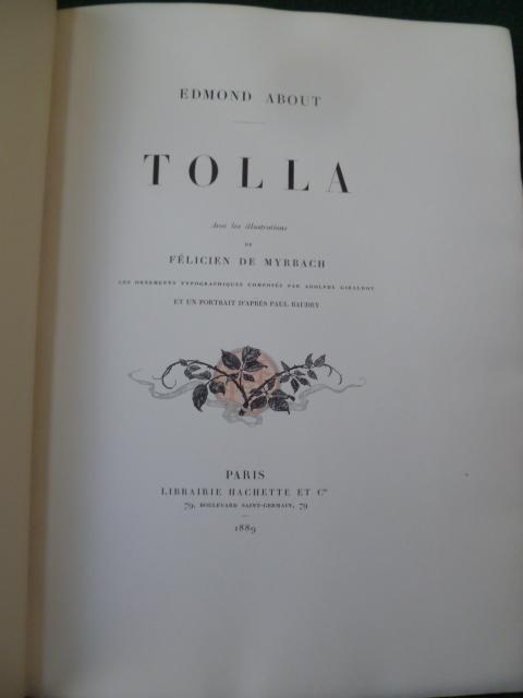 TOLLA. by ABOUT, EDMOND.: (1889) Limited Edition. | Glenn Books, ABAA, ILAB