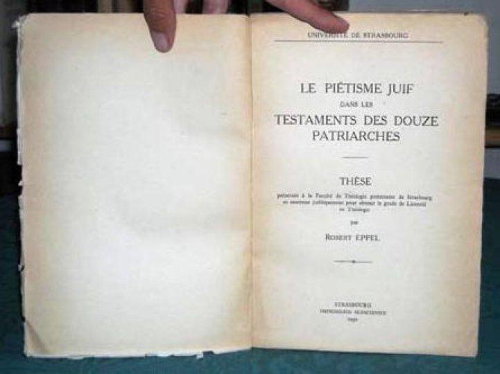 Le piétisme juif dans les testaments des douze patriarches. by EPPEL ...