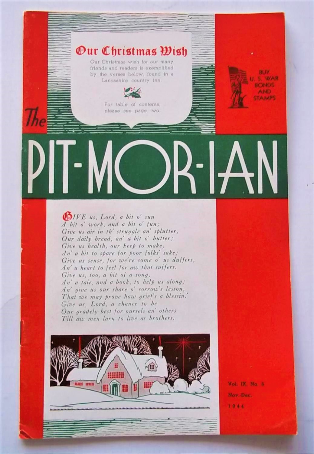 The Pit-Mor-Ian (Pitmorian) November-December 1944 Vol. IX No. 6 ...