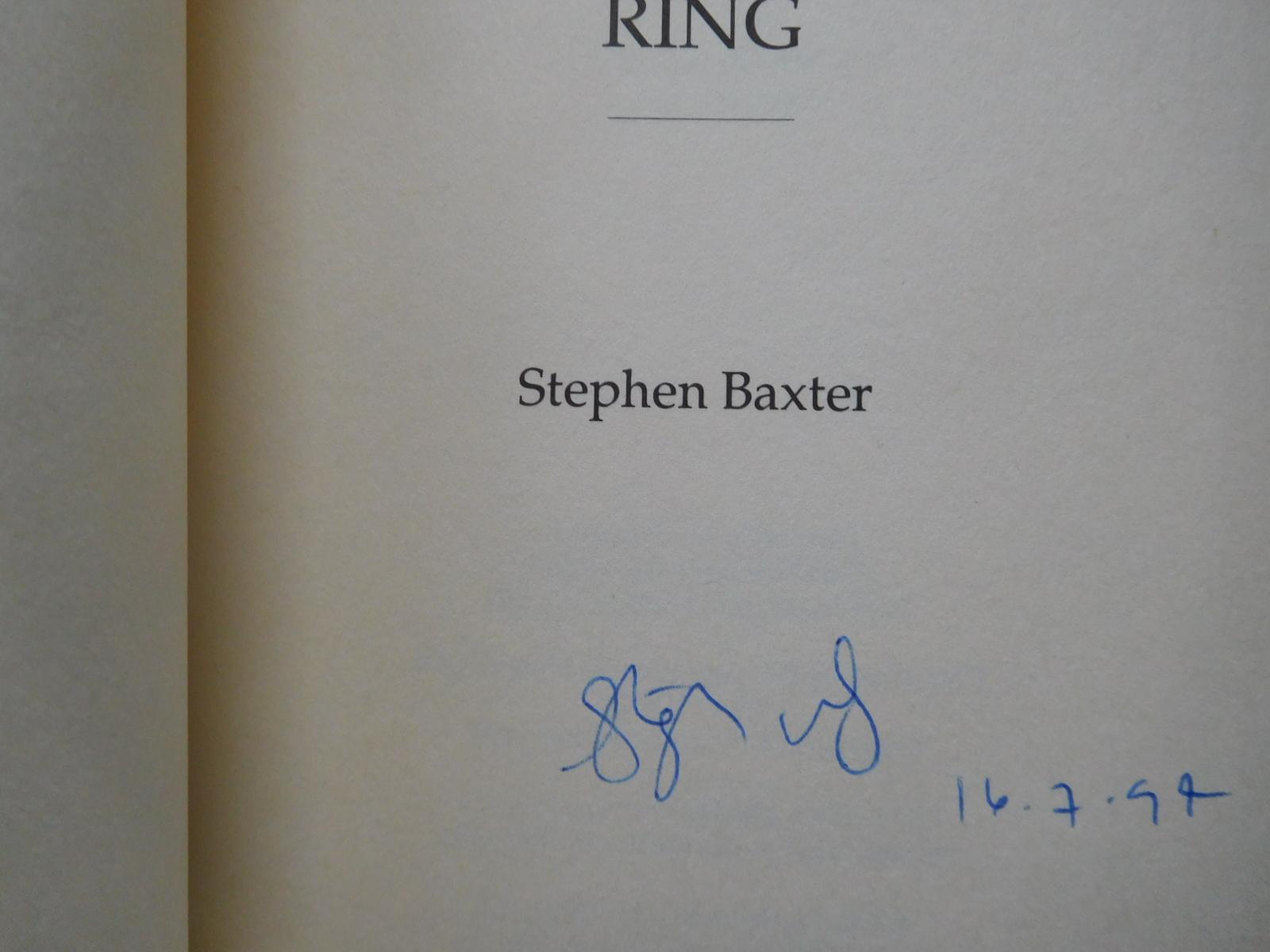 THE RING (Pristine Signed & Dated First Edition) by Baxter, Stephen: As New Hardcover (1994) 1st ...