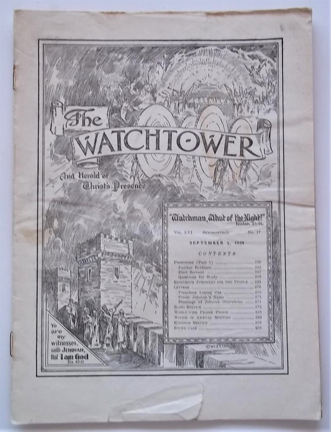 The Watchtower And Herald of Christ's Presence (Vol. LVI No. 17 ...