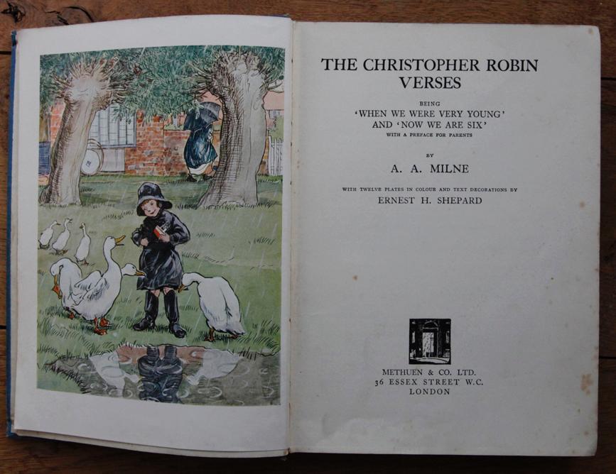 The Christopher Robin Verses by Milne A A: Good Hardcover (1932) 1st ...