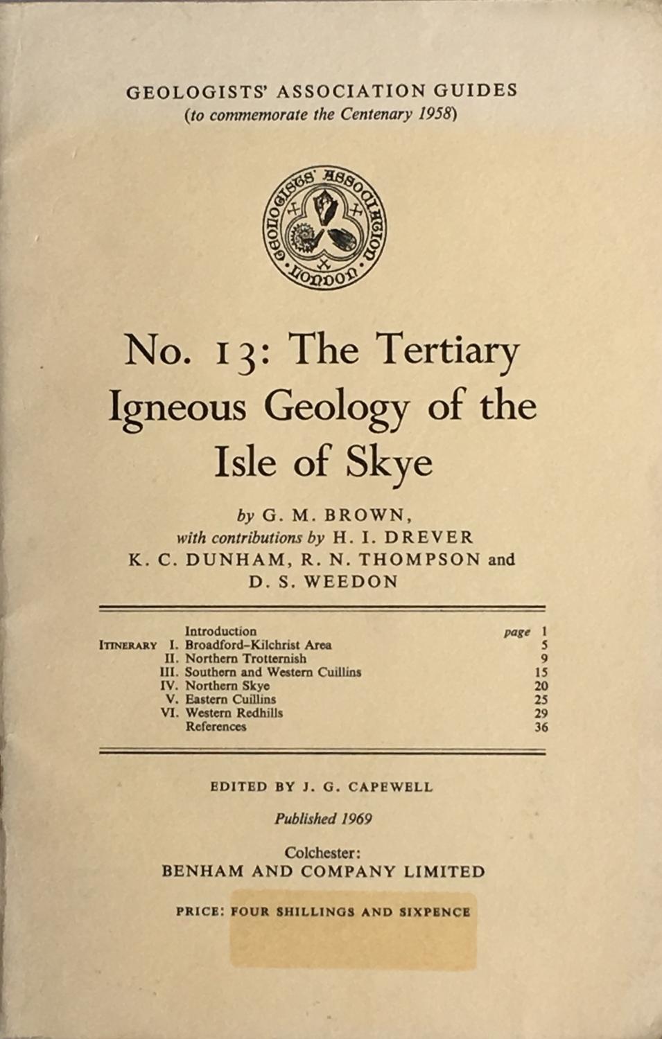 Geologists Association Guides no. 13: the Tertiary igneous geology of ...