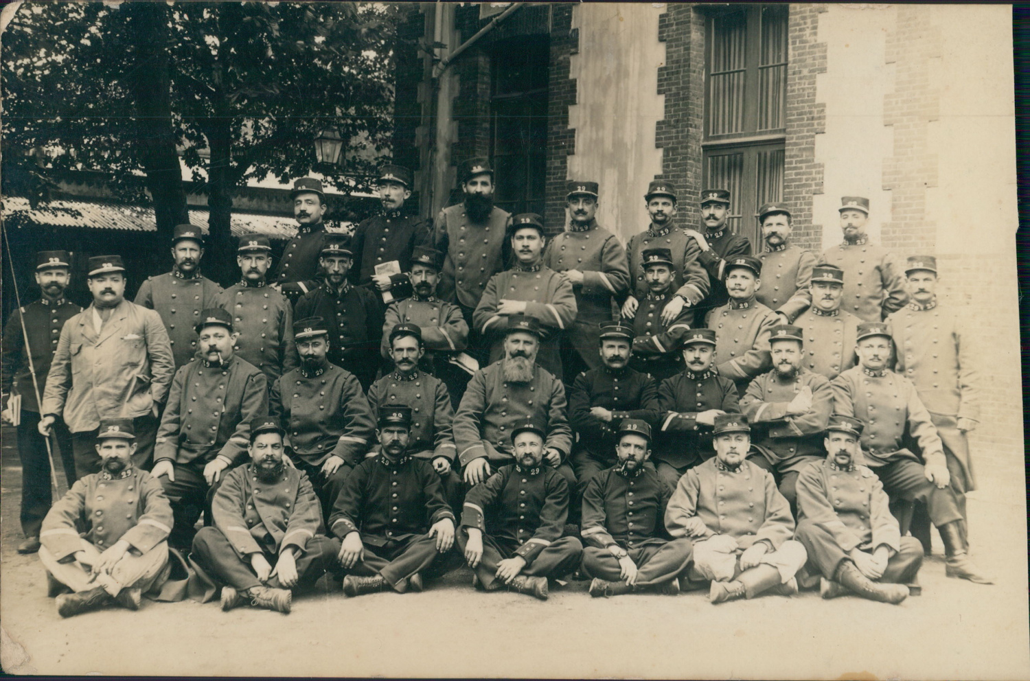 France, Photo de groupe du 29e régiment d'infanterie, 1914, vintage ...