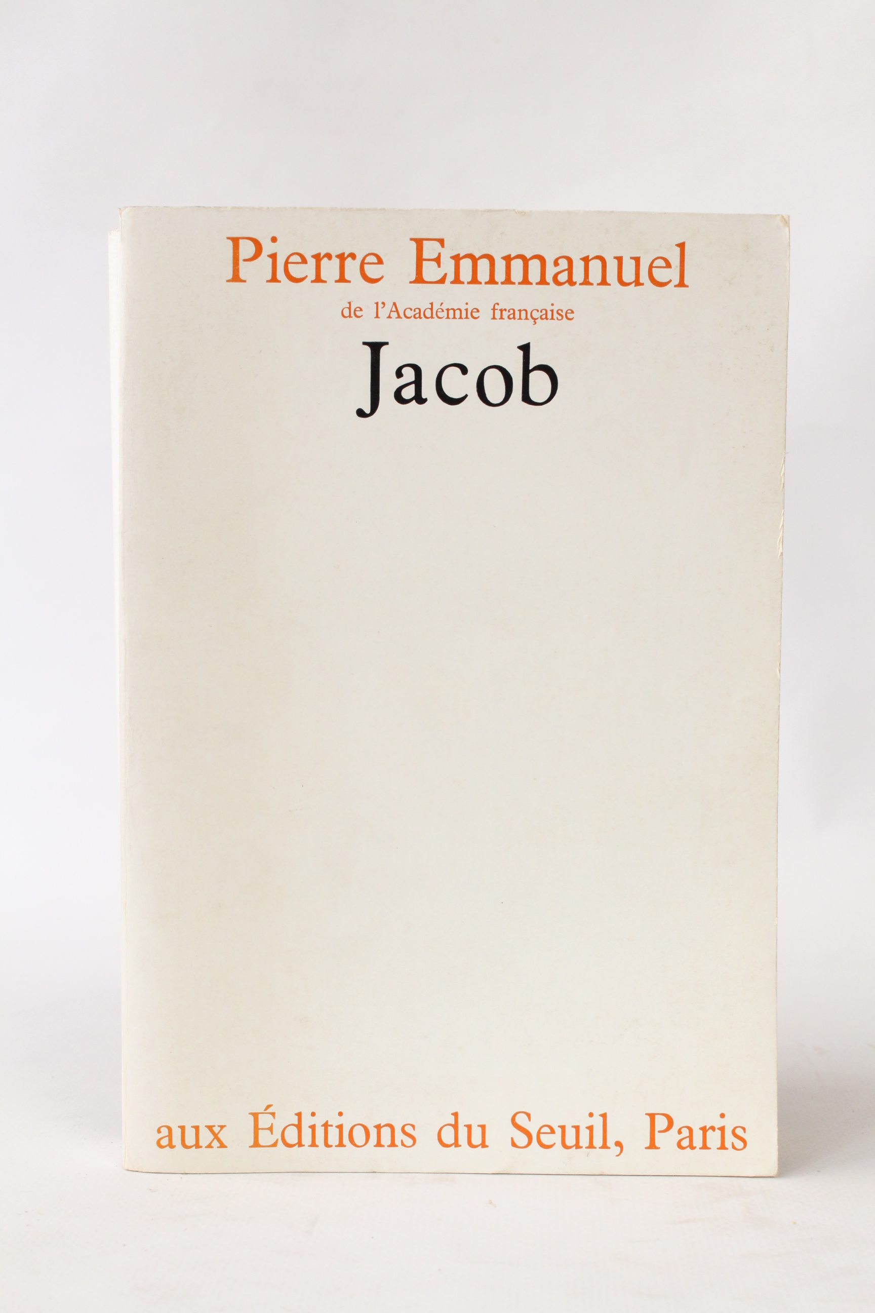 Jacob par EMMANUEL Pierre: couverture souple (1970) Signé par l'auteur ...