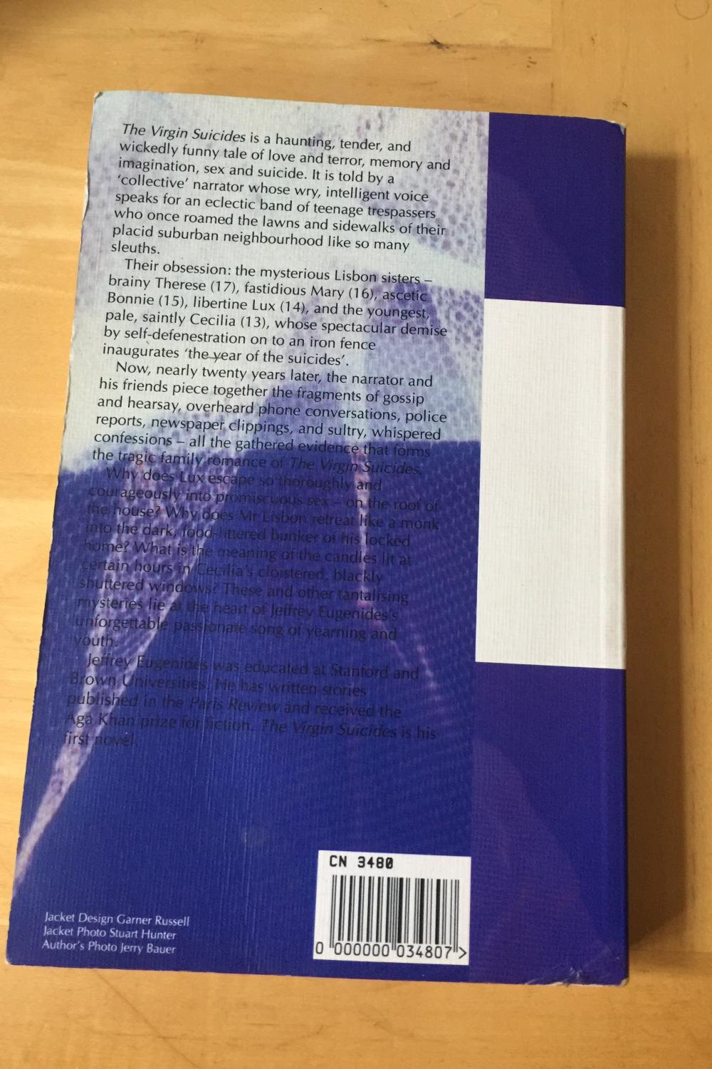 The Virgin Suicides by Jeffrey Eugenides: Very Good Soft cover 1st ...