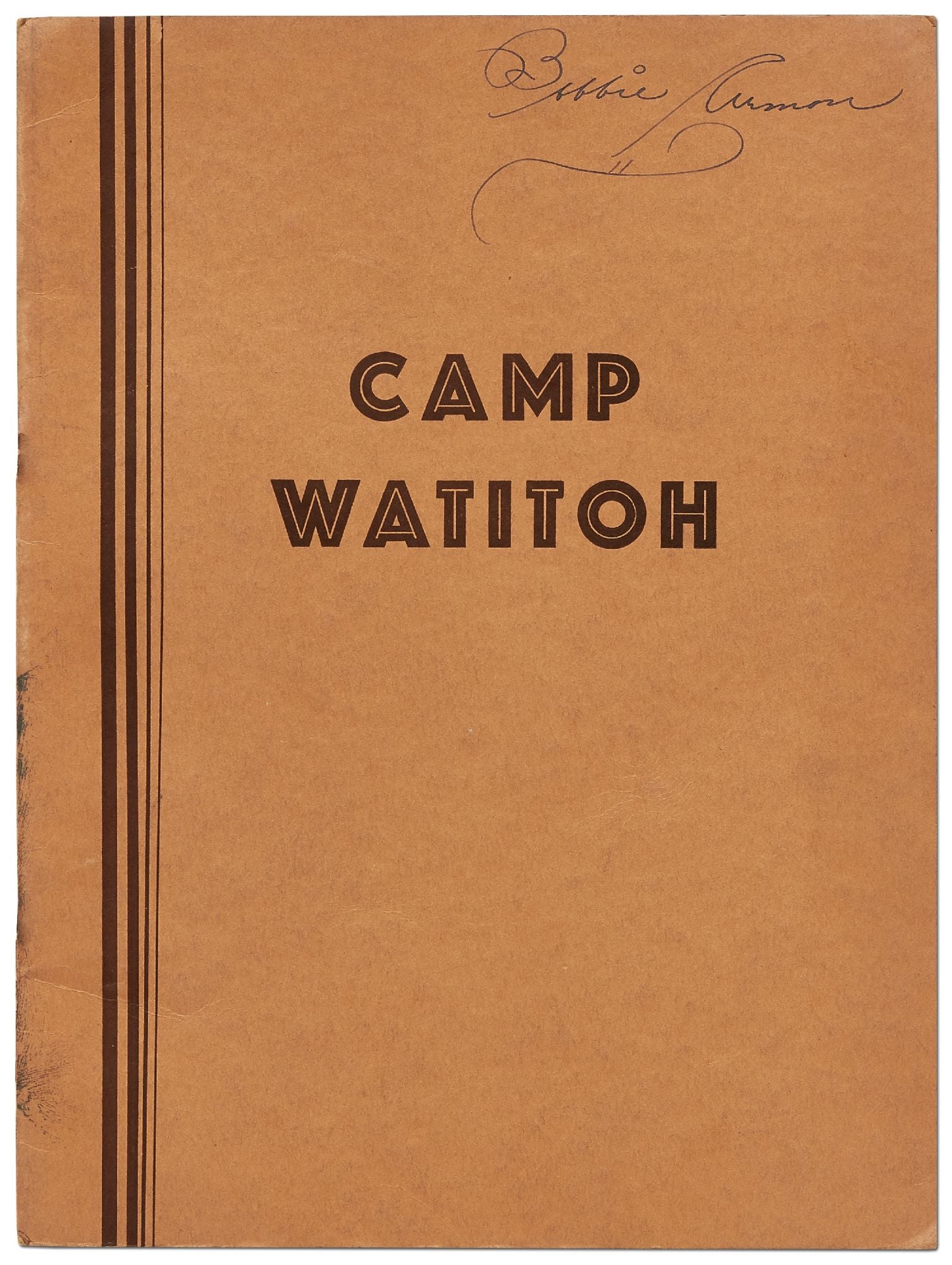 [Archive]: Camp Watitoh 1939 by ARMON, Barbara "Bobby": Near Fine ...