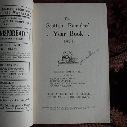 The Scottish Ramblers' Year Book by Hall, Tom S. (ditor): Very Good ...
