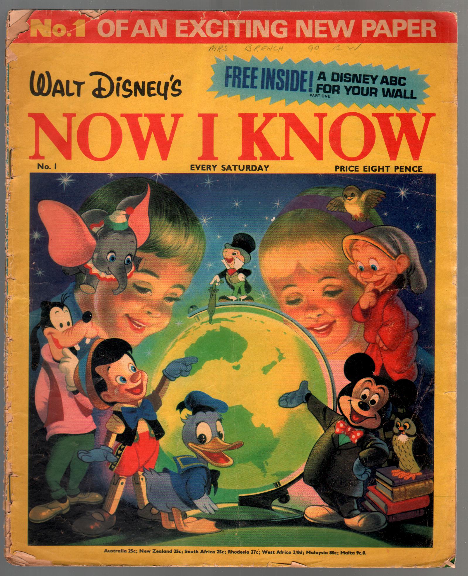 Walt Disney's Now I Know #1 1972-U.K. Published-comic style art-games-G ...