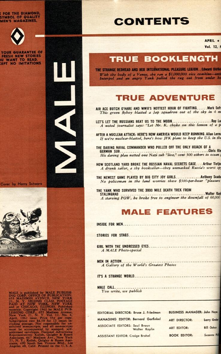Male 4/1962-Atlas-pulp-WWII-Cheesecake-Space: (1962) Magazine ...