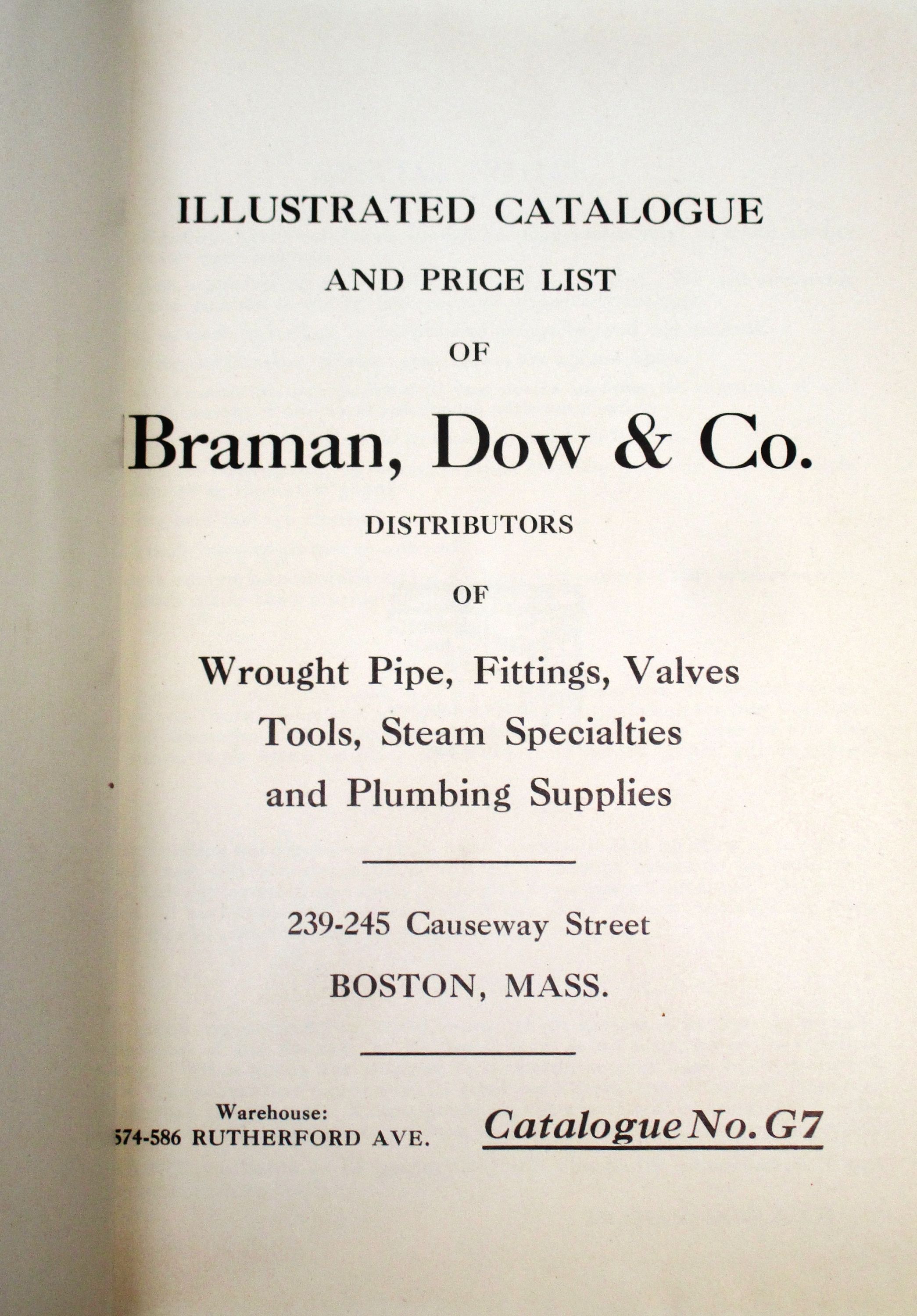 Illustrated Catalogue and Price List of Braman, Dow & Co. Distributors ...