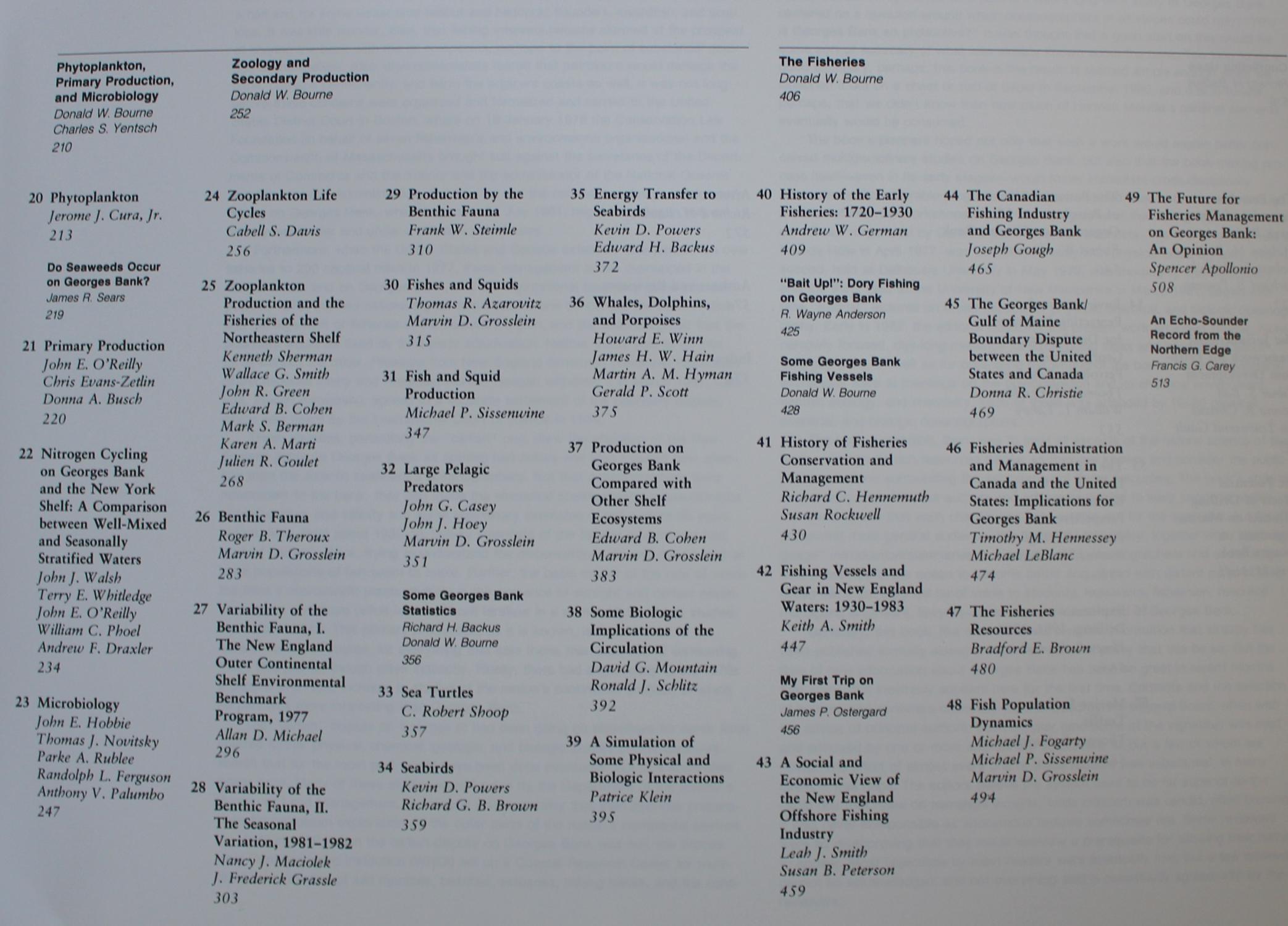 The Georges Bank by Richard H. Backus: Fine Hardcover (1987) 1st ...