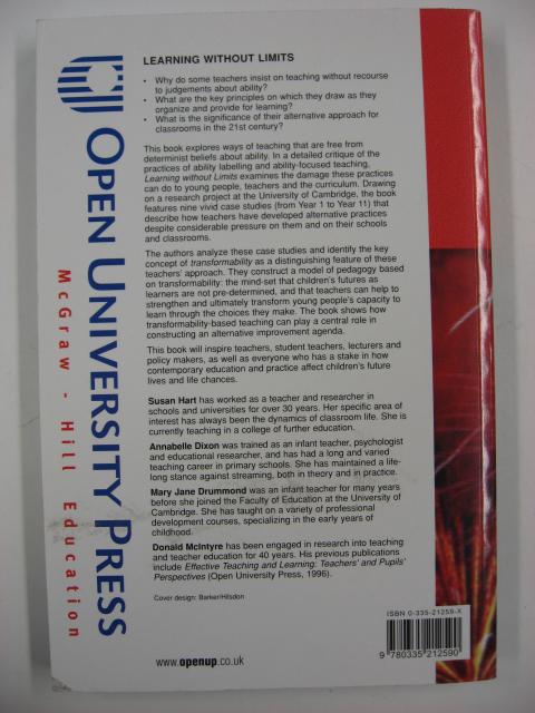 Learning Without Limits by Hart, Susan; Dixon, Annabelle; Drummond ...