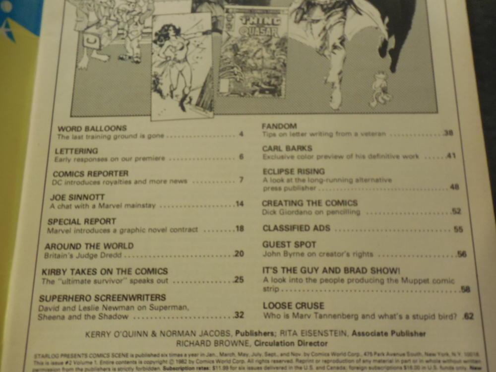 Comics Scene #2 Mar 1982 John Byrne; Joe Sinnott; Jack Kirby: (1982) Magazine / Periodical ...