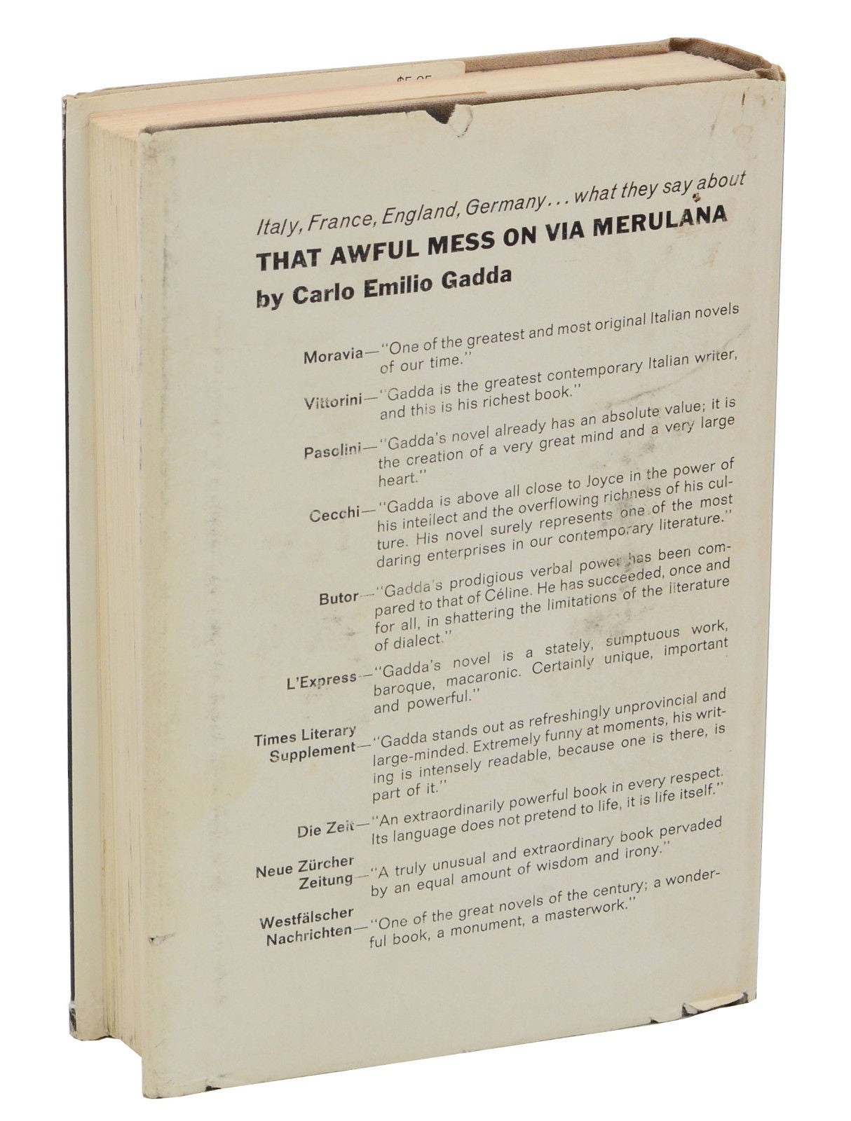 That Awful Mess on the Via Merulana by Gadda, Carlo Emilio; Weaver ...