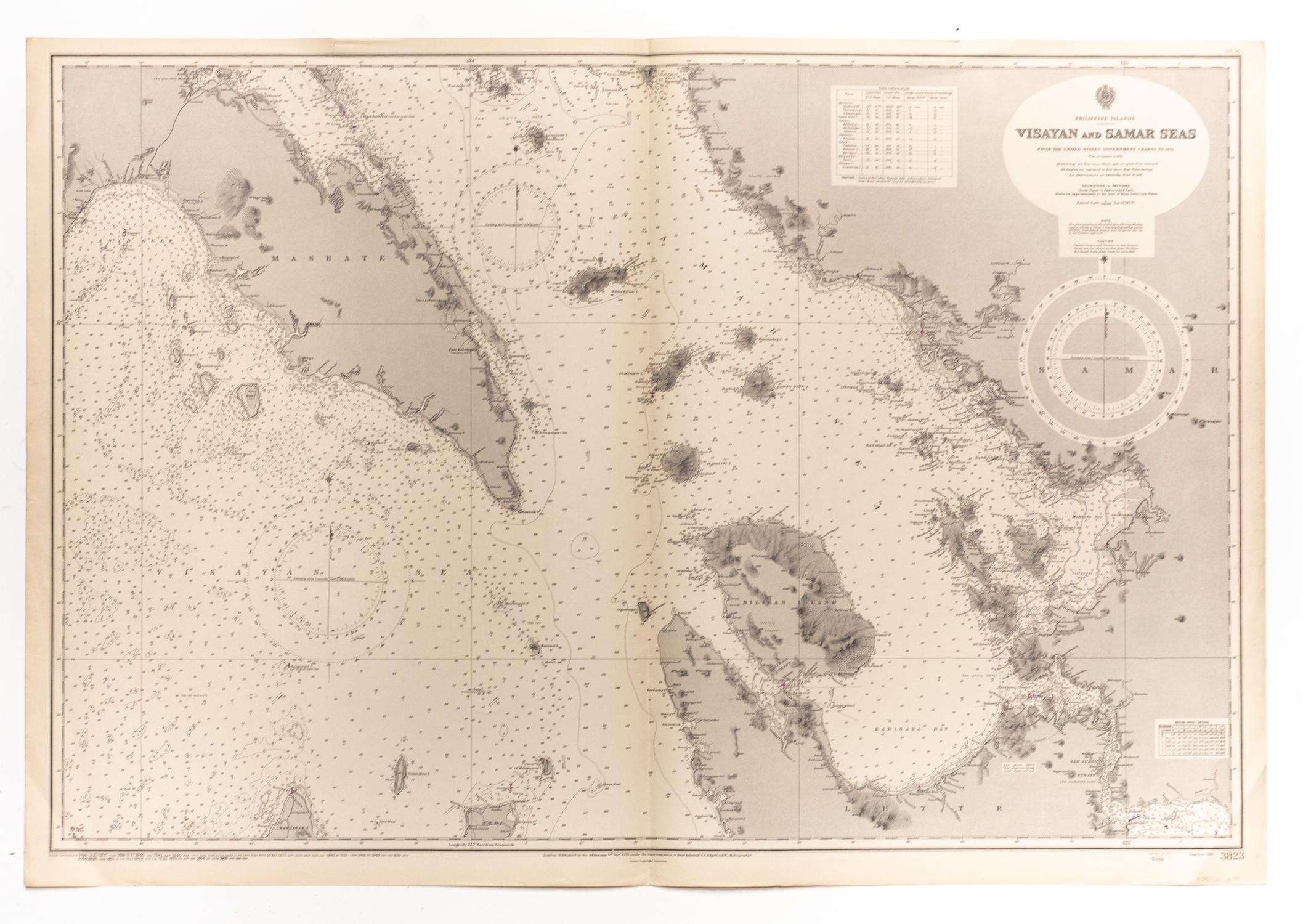Philippine Islands. Visayan and Samar Sea. No. 3823. From the United ...