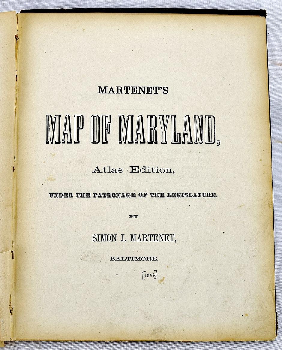 Martenet's Map of Maryland, Atlas Edition de Simon J Martenet; Engraved ... Martenet's Map of Maryland, Atlas Edition de Simon J Martenet; Engraved ...