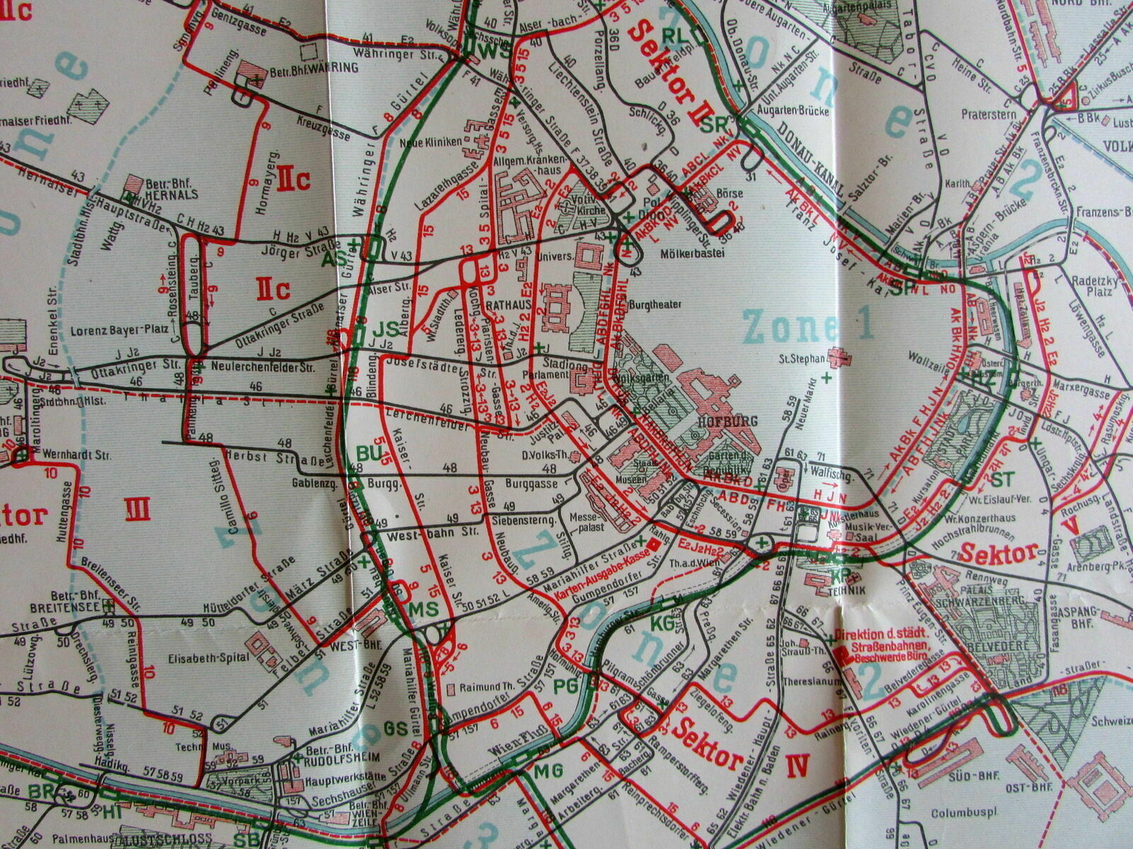 Vienna Austria c.1926 Vintage Europe City Plan street lines: good (1926 ...