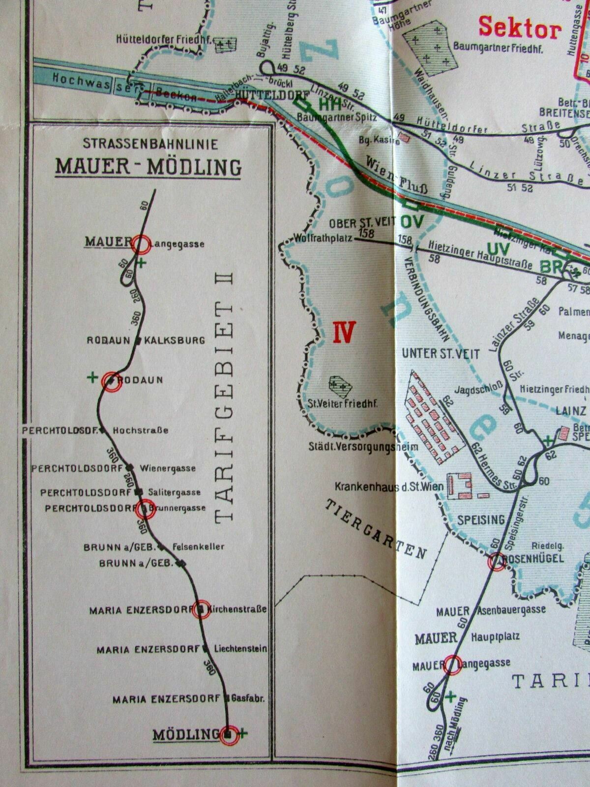 Vienna Austria c.1926 Vintage Europe City Plan street lines: good (1926 ...