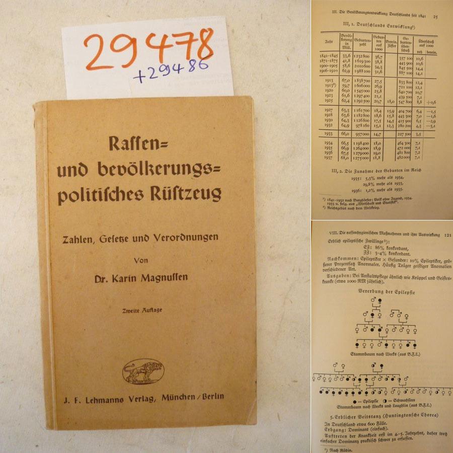 Rassen- und bevölkerungspolitisches Rüstzeug. Zahlen, Gesetze und ...