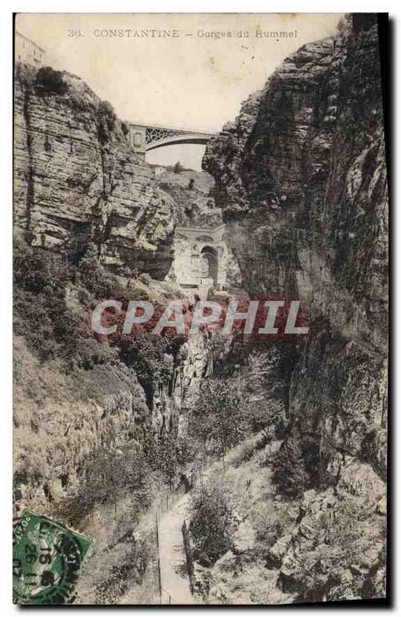 Carte Postale Ancienne Constantine Gorges du Rummel: Manuscript / Paper ...