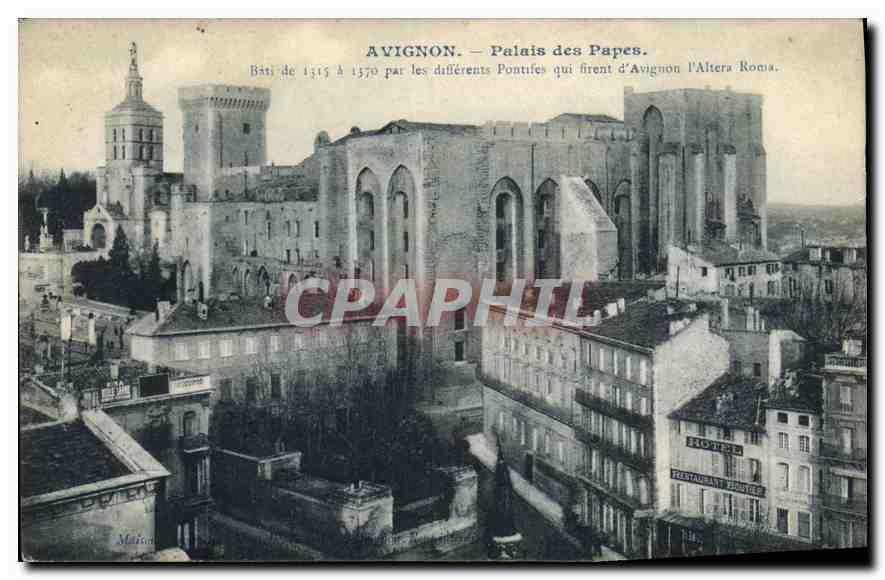 Carte Postale Ancienne Avignon Palais des Papes Bati de 1315 a 1370 par ...