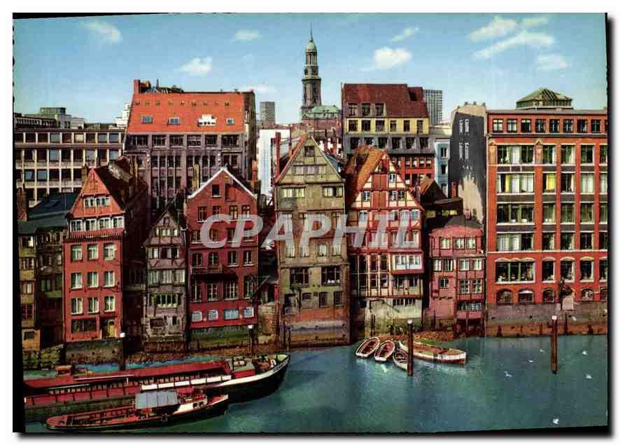Carte Postale Moderne Romantisches Hamburg the ancient houses on the ...