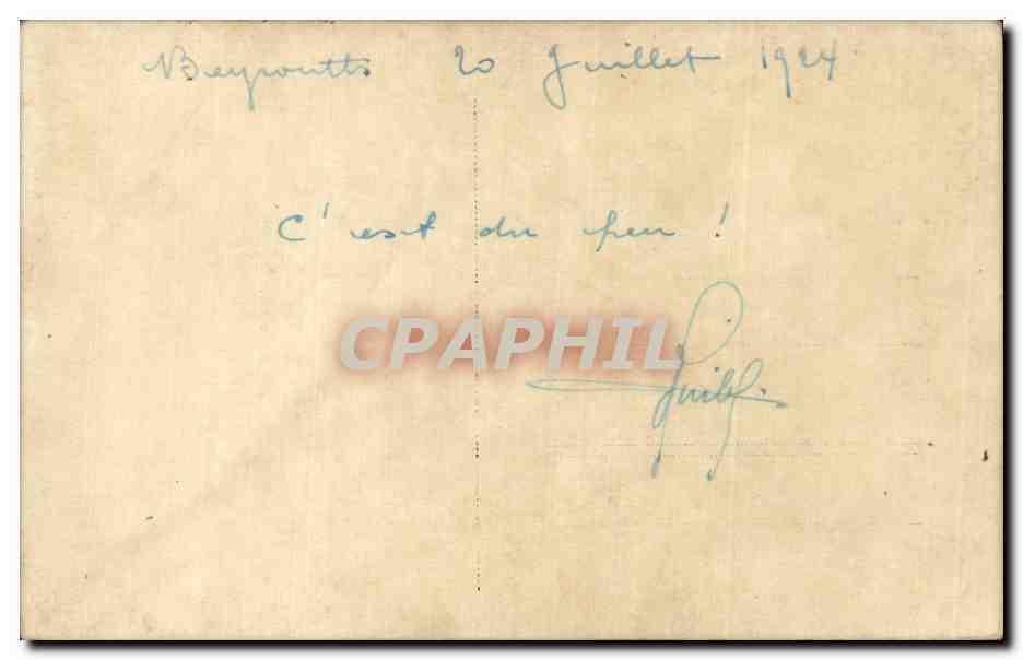 Carte Postale Ancienne CARTE PHOTO Militaria Soldat Liban Lebanon ...
