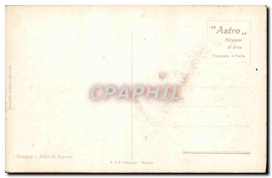 Carte Postale Ancienne Pompei Acro Di Nerone: Manuskript ... Carte Postale Ancienne Pompei Acro Di Nerone: Manuskript ...