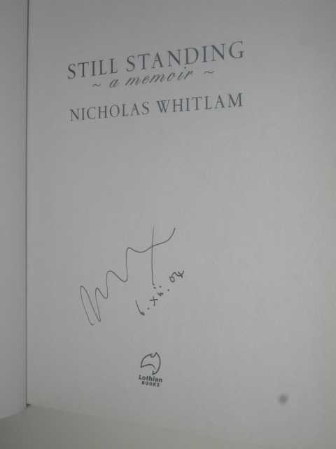 Still Standing : A Memoir by Whitlam, Nicholas: Very Good Hardcover ...