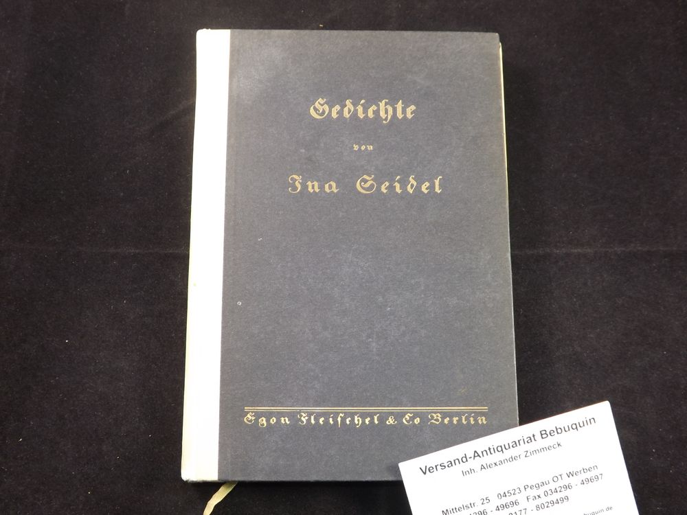 Gedichte. by SEIDEL, Ina:: (1914) | Antiquariat Bebuquin (Alexander ...