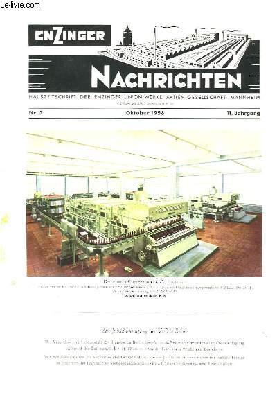Enzinger Nachrichten N°5, 11ème année von ENZINGER, Nachrichten: bon ...