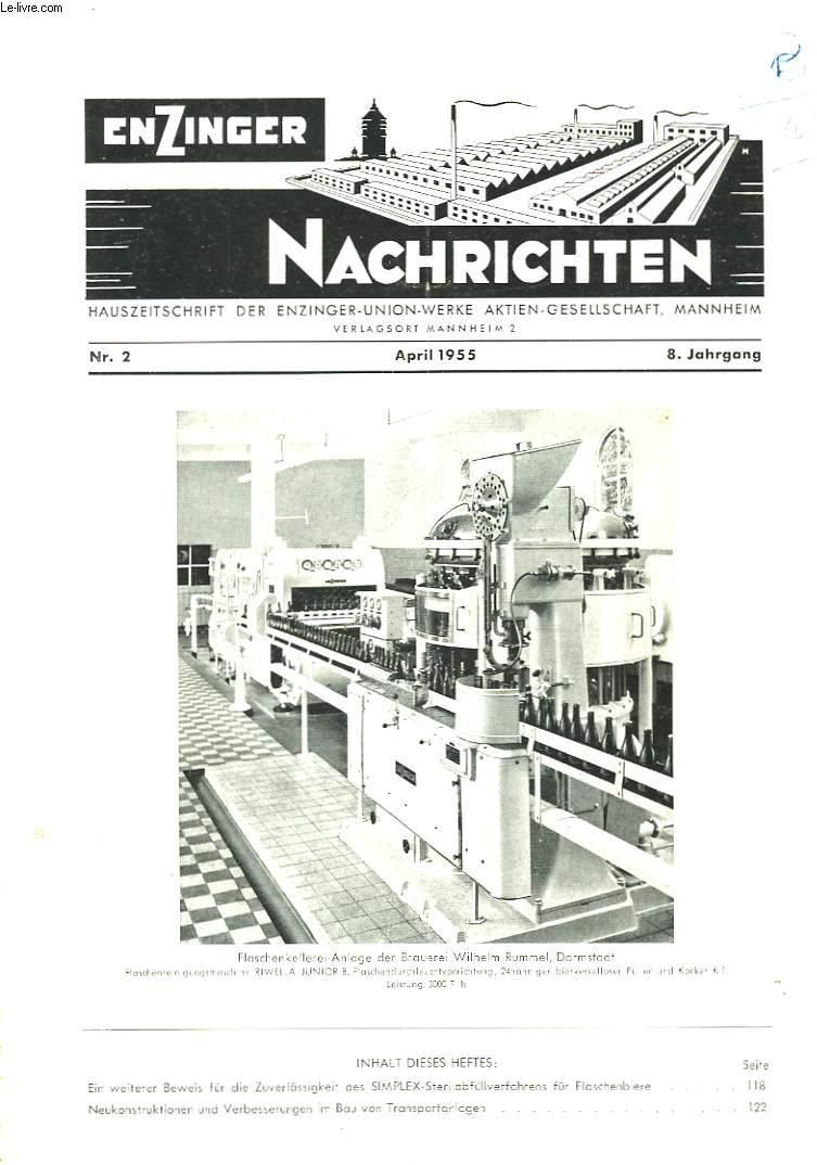 Enzinger Nachrichten N°2, 8ème année. von ENZINGER, Nachrichten: bon ...