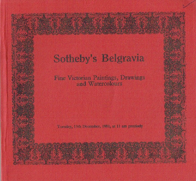 Sothebys December 1981 Fine Victorian Paintings Drawings