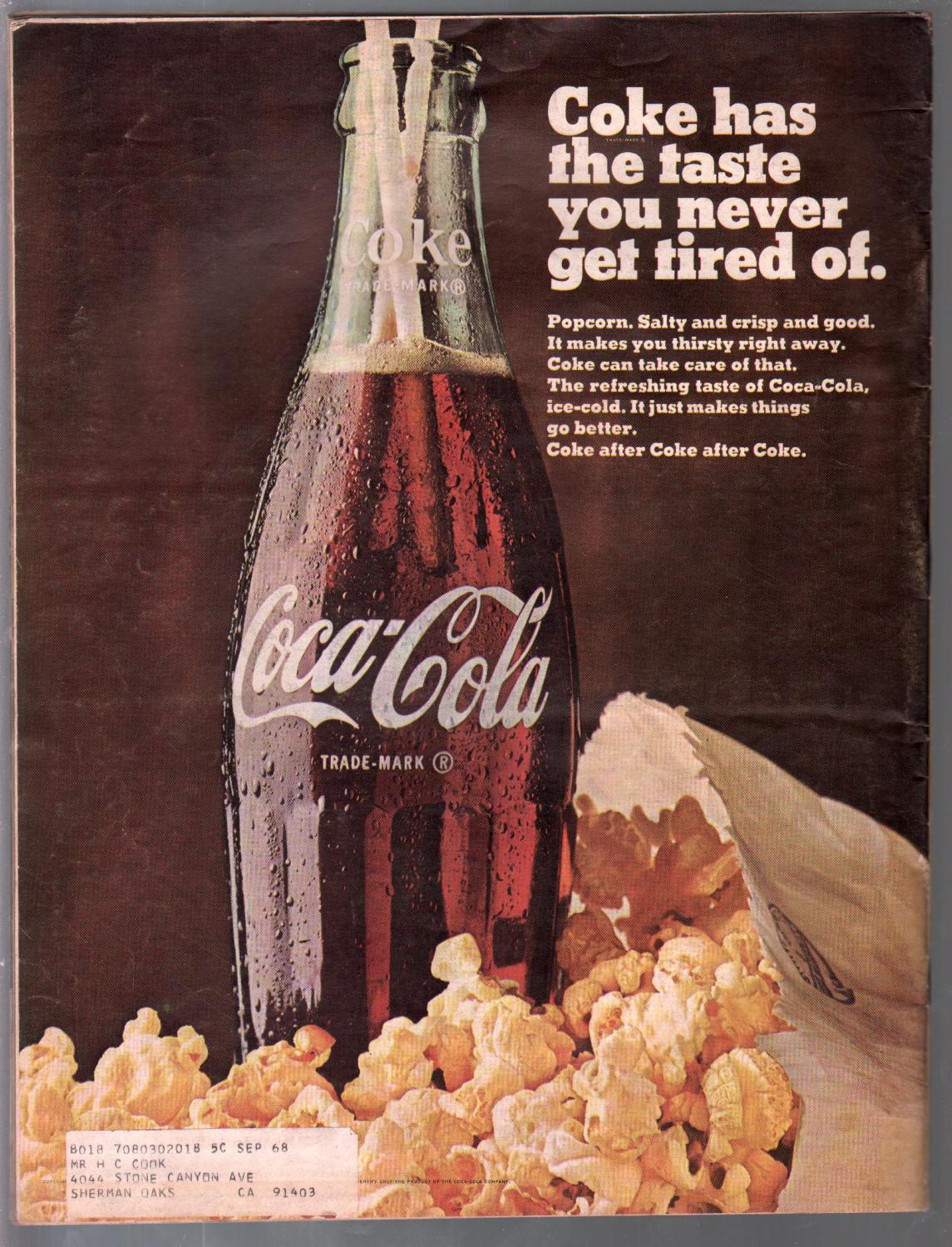 Pace 1/1968-Bill Cosby-Hippieland-Notre Dame-muscle cars-Coke ad-FN ...