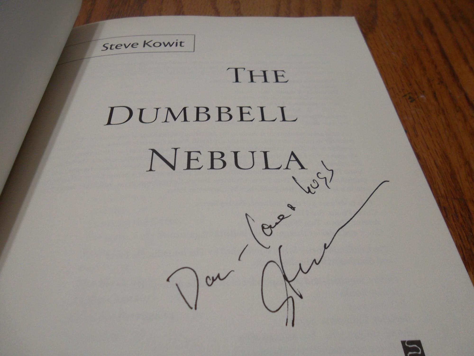 The Dumbell Nebula by Steve Kowit: Very Good Paperback (2000) Signed by ...