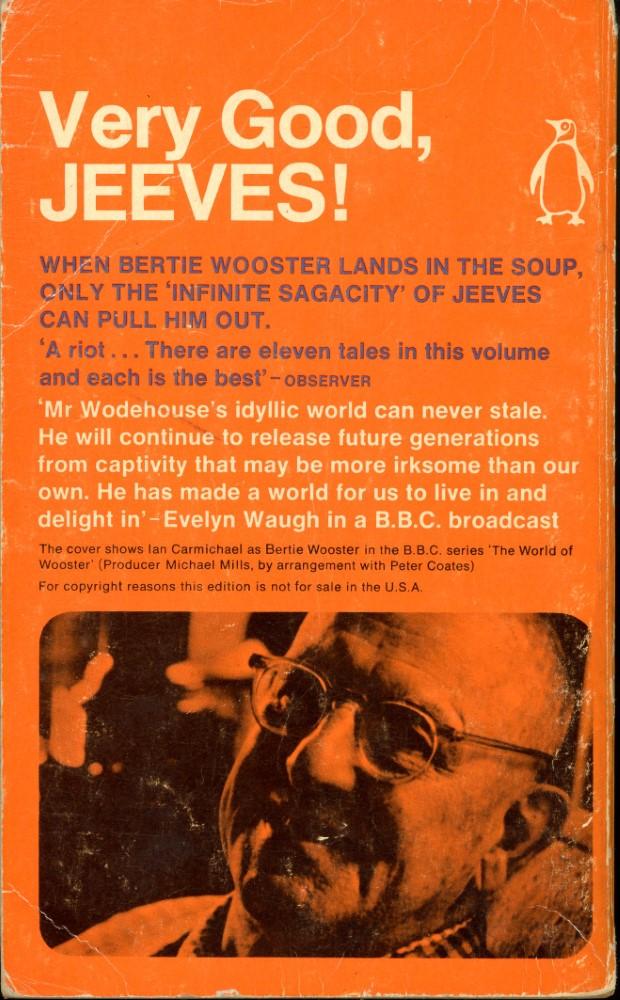 VERY GOOD JEEVES! by P.G. Wodehouse: Good Soft cover (1957) Reprint of ...