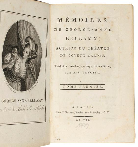 Mémoires de George-Anne Bellamy, Actrice du Theatre de Covent-Garden ...